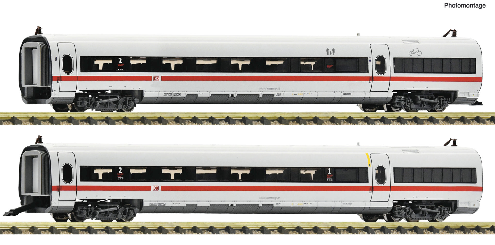 Fleischmann N 7760007 2-piece set 1: Intermedia te cars ICE-T (class 4 – Euro Model Trains