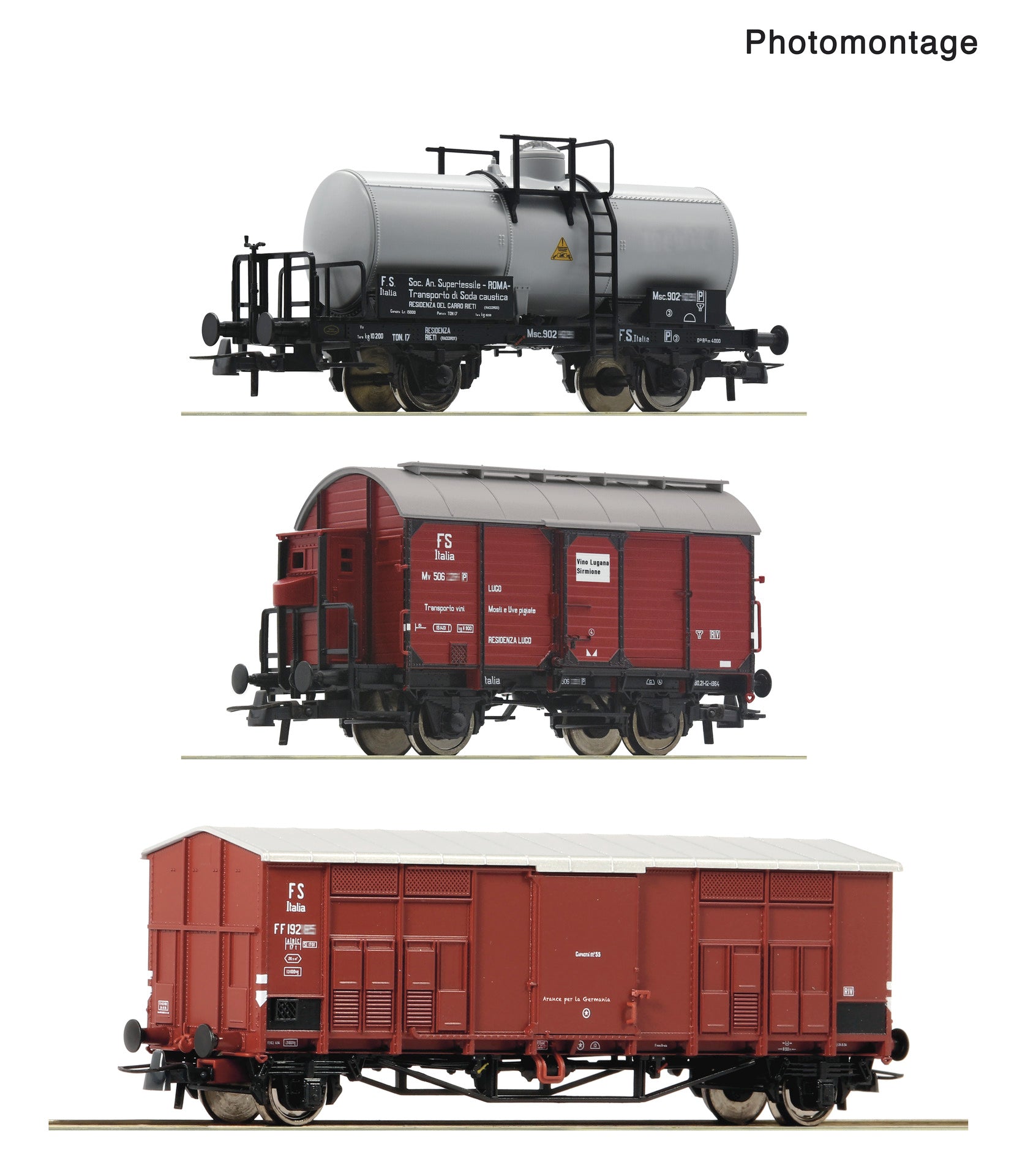 Roco HO 6600229 3 piece set: Branch line goods train FS era III DC Fall ...