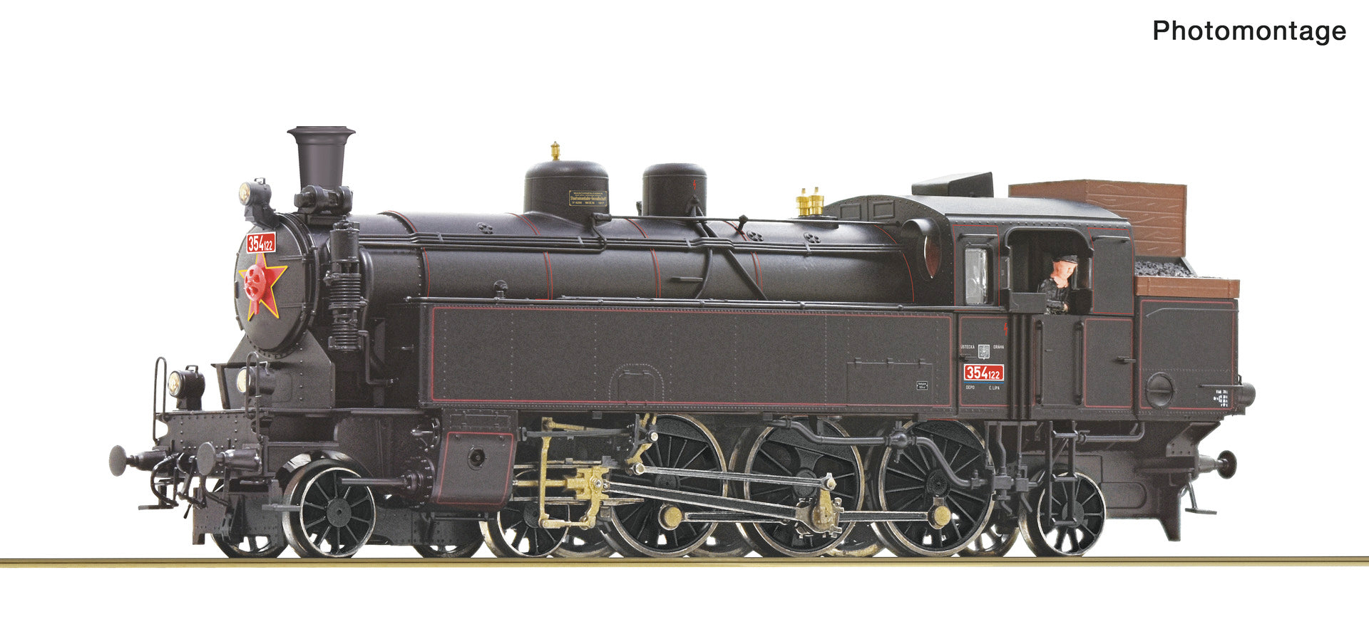 Roco HO 7110026 Steam locomotive class 354.1 CSD era III DC 2025 New I ...