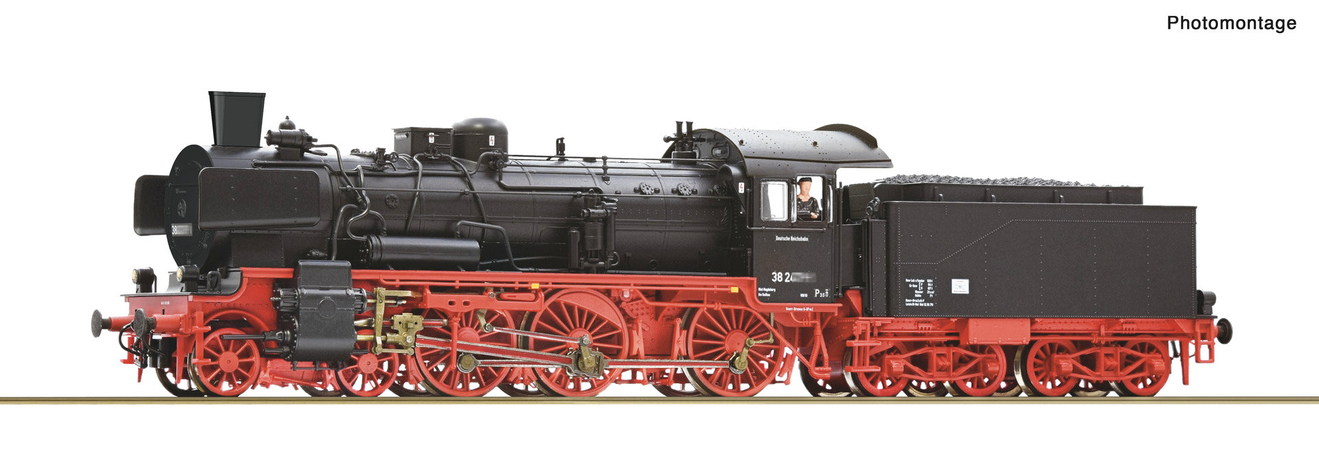Roco HO 71398 Steam locomotive 38 2833 DR era III DC 2025 New Item ...