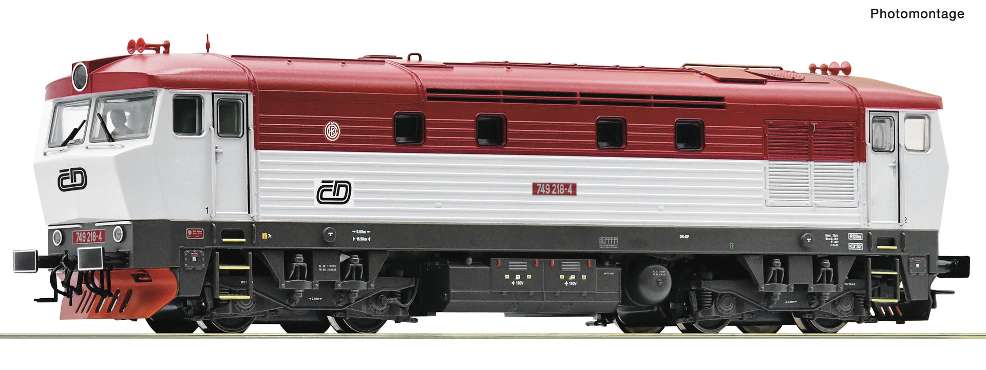 Roco HO 7300054 Diesel locomotive 749 218-4 CD era V DC 2025 New Item ...
