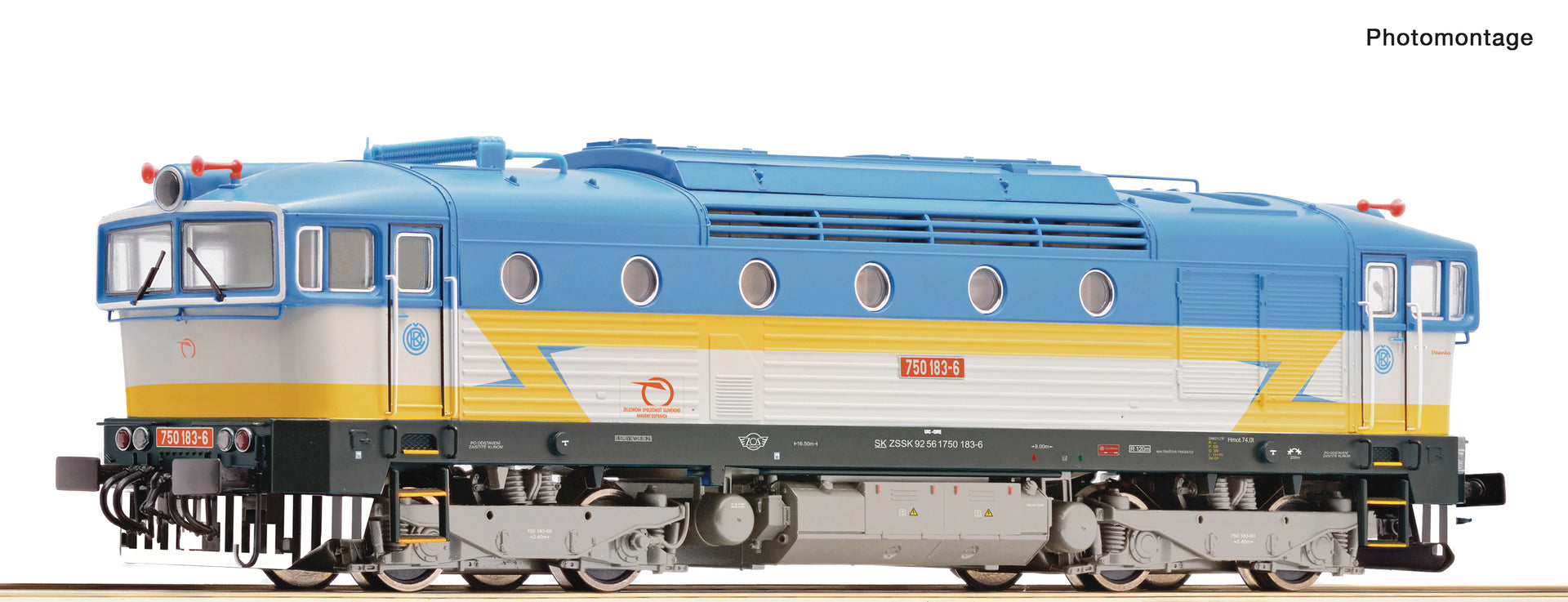 Roco HO 7310056 Diesel locomotive 750 183-6 Snd. era VI DC 2025 New It ...