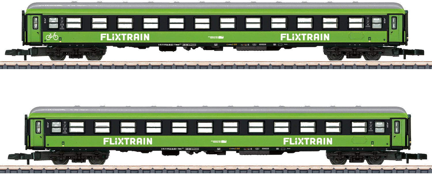 Marklin Z 87404 Flixtrain Car Set 2 Era VI Summer 2025 MHI New Item ...