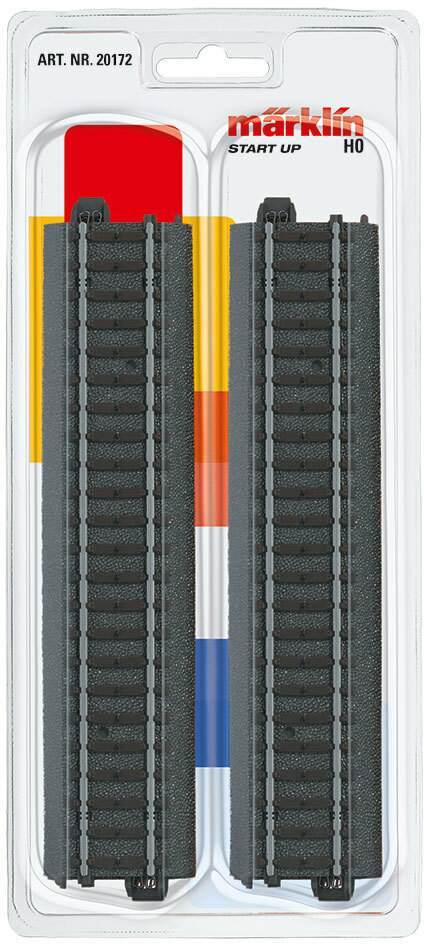 Marklin HO 20172 3-Rail C Track - - Straight Sections pkg(4) 6-3/4 17 ...