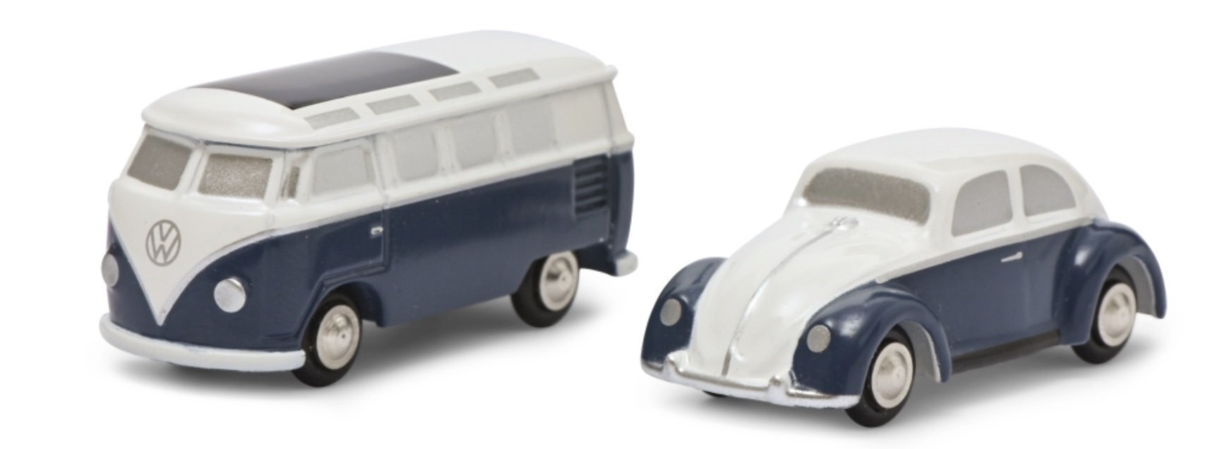 Schuco 450514600 2-Vehicle Volkswagen Set - Beetle + T1 Samba white/bl ...