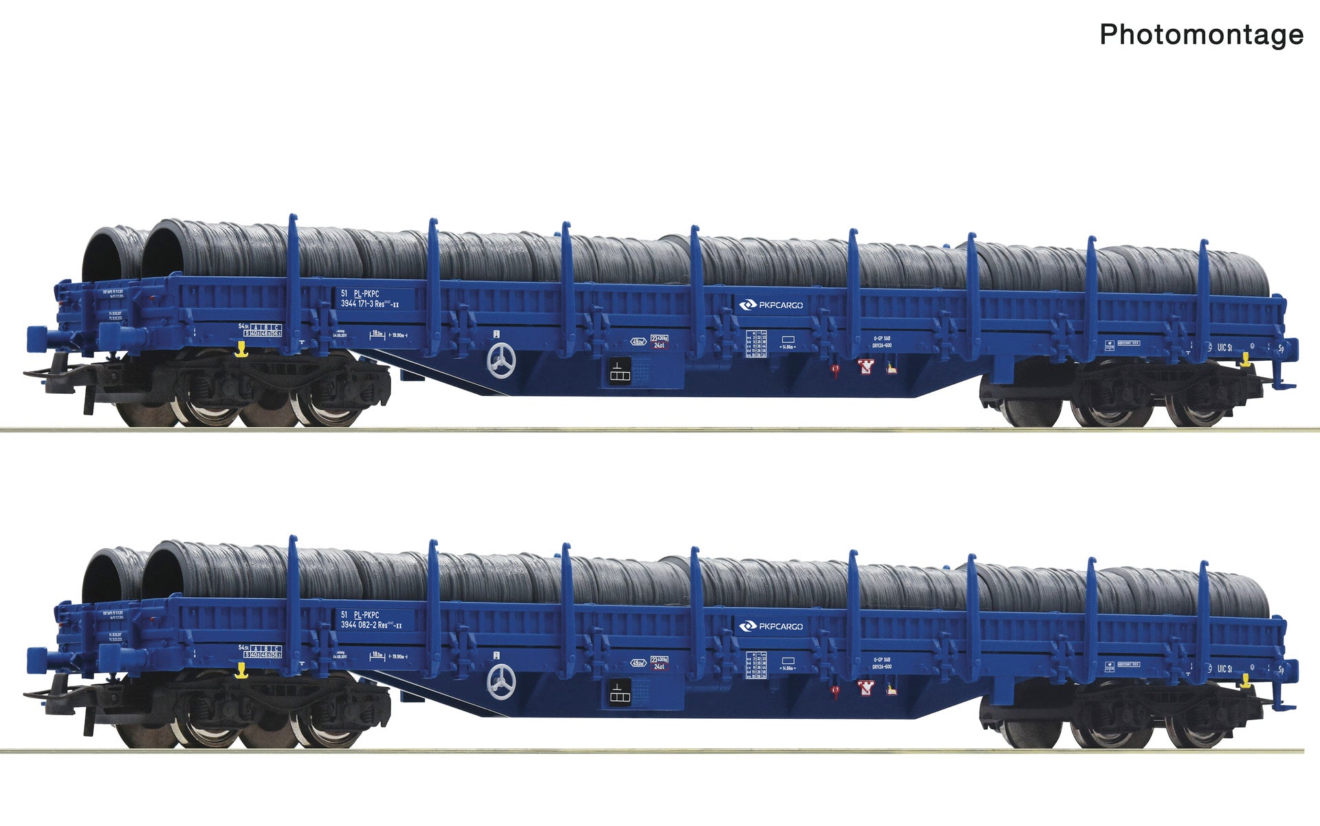 Roco HO 6600099 2-piece set: Stake wagons PKP Cargo era VI DC 2024 New ...