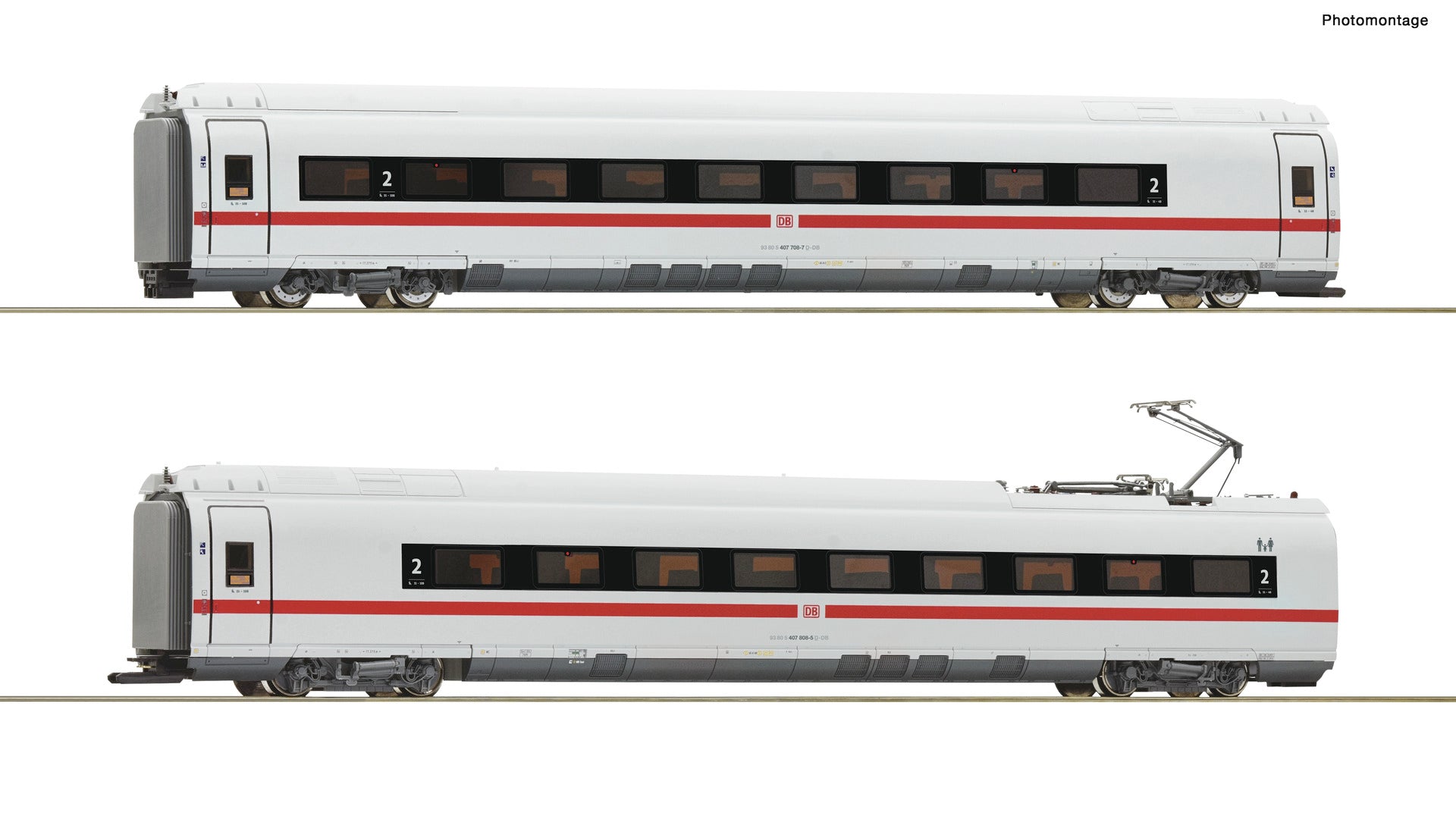 Roco HO 72098 2 piece set: Intermediate coaches class 407 – Euro Model ...