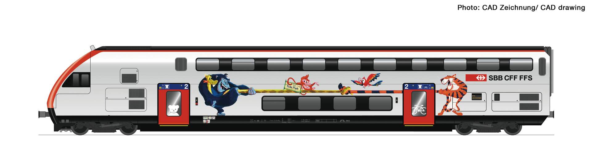 Roco HO ~AC 74499 IC2000 Double deck control cab car, SBB ~AC – Euro ...