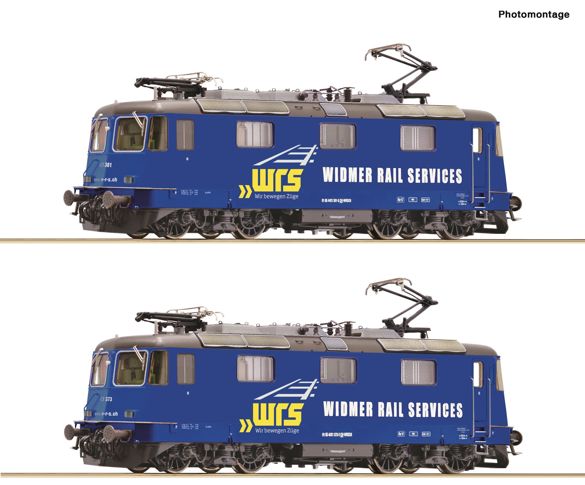 Roco HO 7510045 2-piece set: Electric locomotives 421 373-2 and 42 era ...