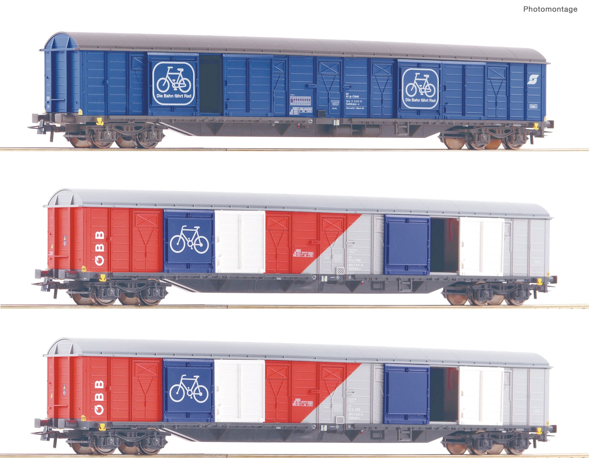 Roco HO 77022 3-piece Freight set: Bicycle transport ÖBB era V DC 2023 ...